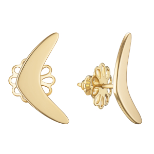 Yellow gold mono earring. Code: 251109210301. Buy earrings | SOVA Jewels